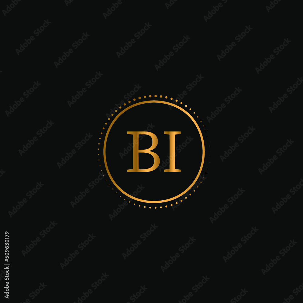 BI letter design for logo and icon.BI monogram logo.vector illustration ...