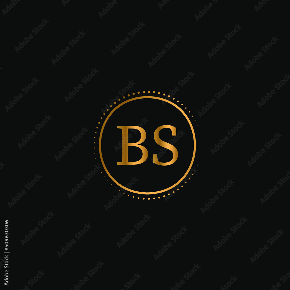 BS letter design for logo and icon.BS monogram logo.vector illustration ...