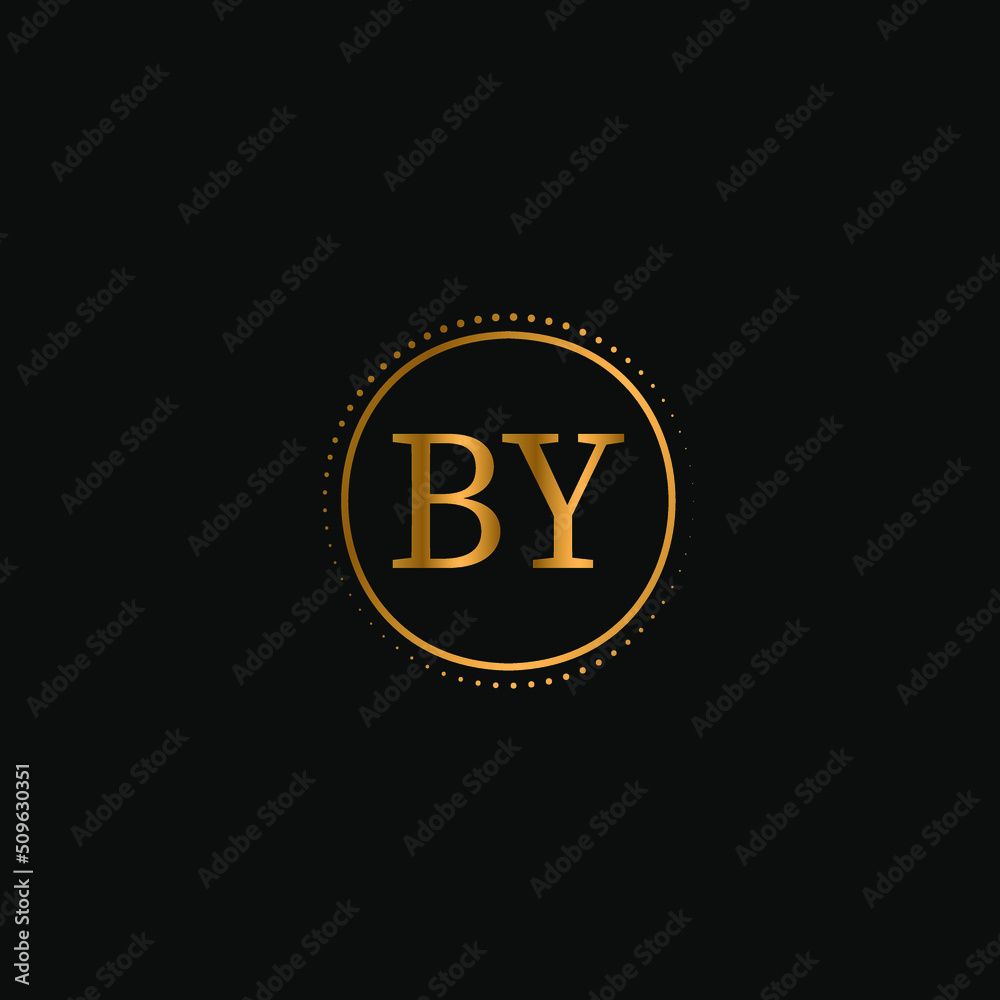 BY letter design for logo and icon.BY monogram logo.vector illustration ...