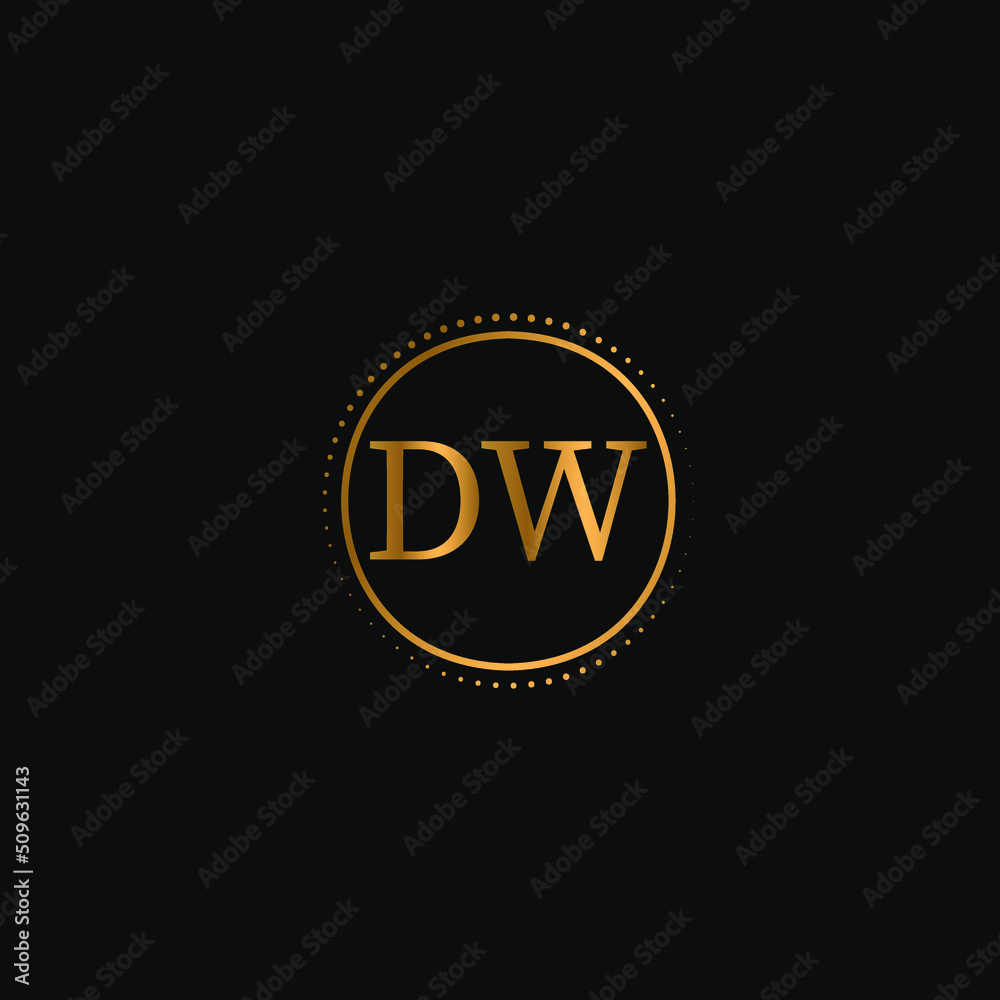 DW letter design for logo and icon.DW monogram logo.vector illustration ...