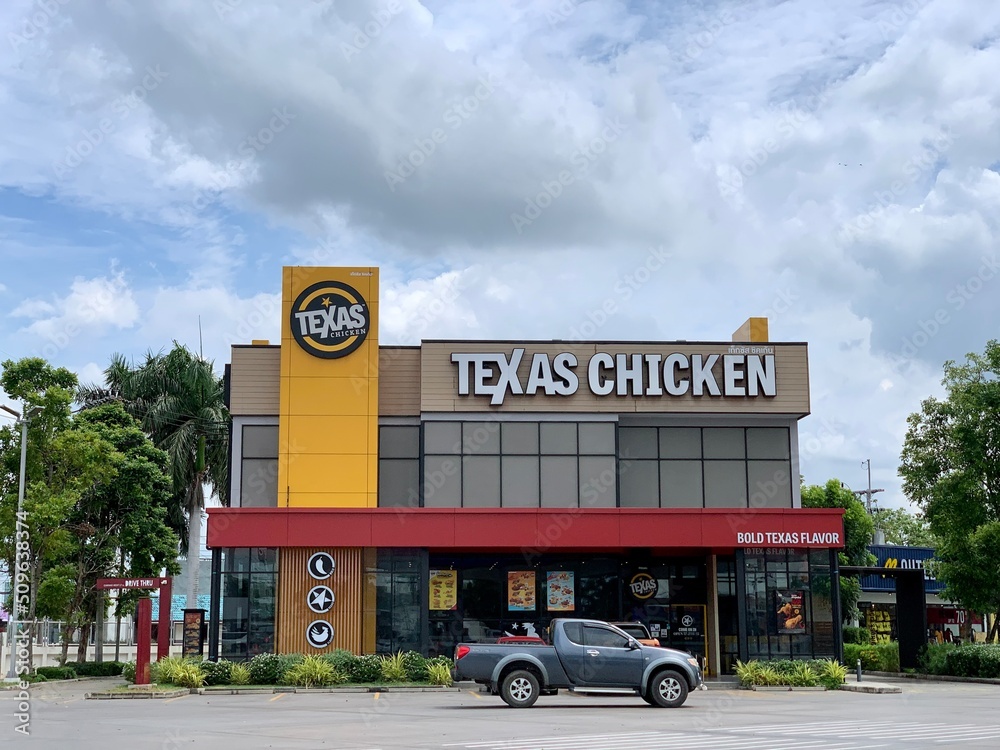 Ayutthaya, THAILAND. – july,2022 - Texas Chicken drive thru restaurant ...