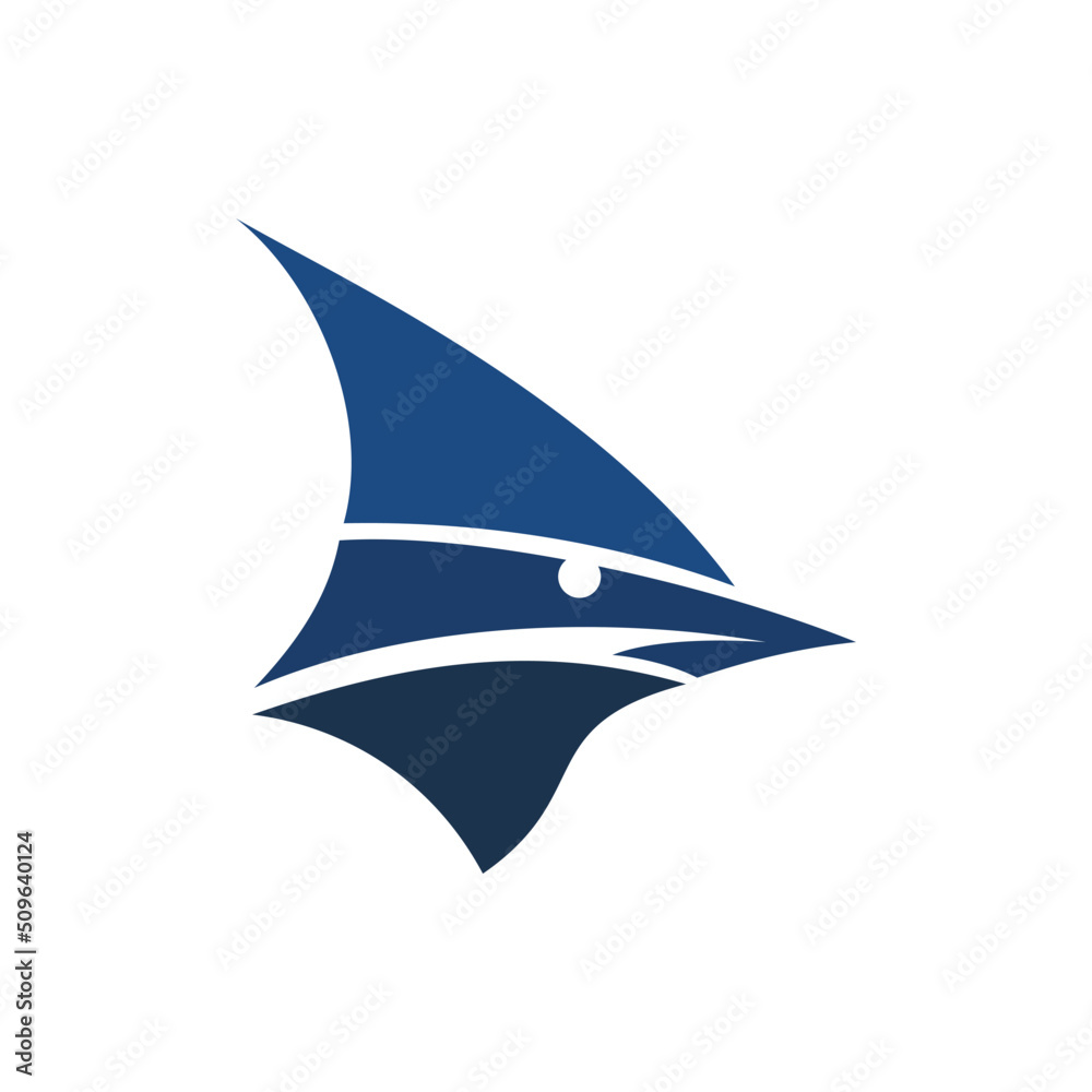 Blue Jay Bird Head Logo Design Inspiration Stock Vector | Adobe Stock
