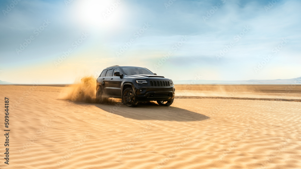 Dubai, United Arab Emirates - June 07, 2022 Jeep grand cherokee wk2 ...