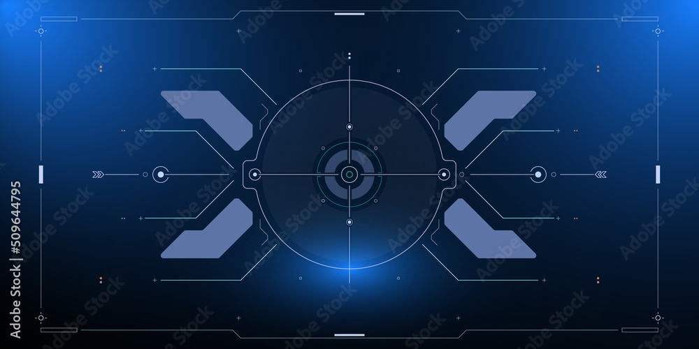 HUD Futuristic Technology Interface Screen UI System Panel Vector ...