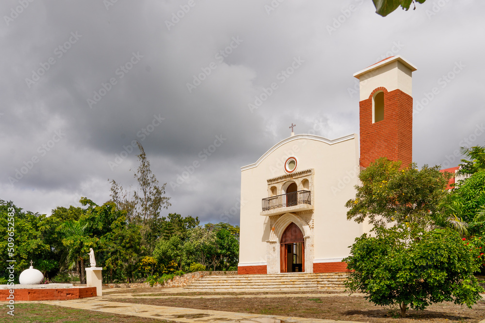 Dominican Republic. The place of La Isabela. The first church in the ...