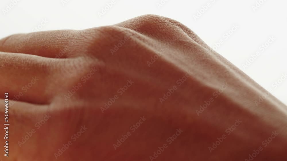 Black skin texture close-up. African American person, hand surface ...