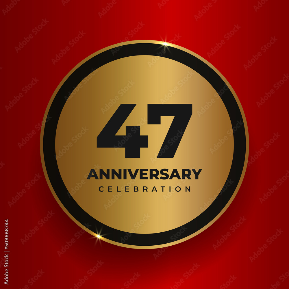 47 years anniversary celebration background. Celebrating 47th ...