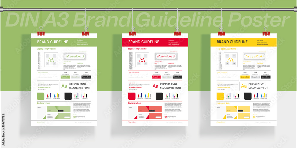 A3 Brand Guideline poster DIN A3 Brand Guideline poster Brand Identity ...