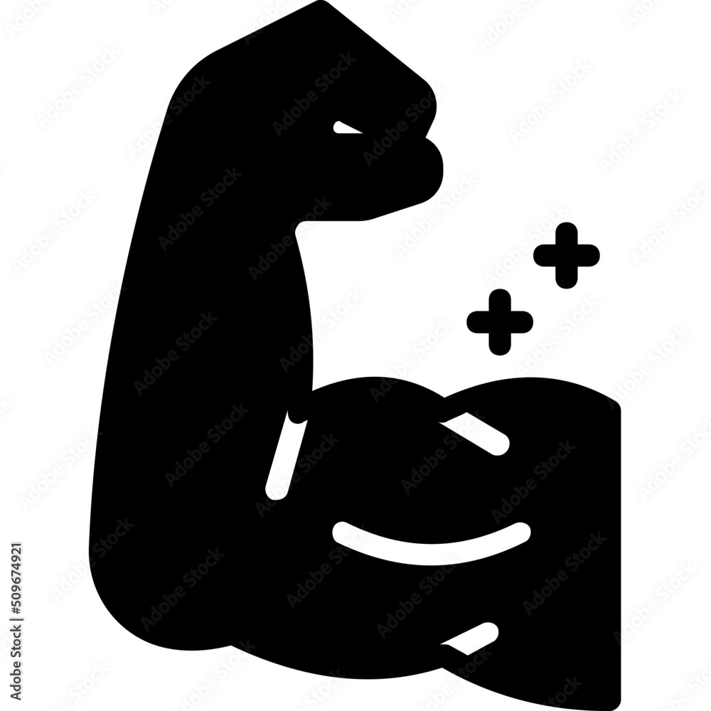 strong glyph icon Stock Vector | Adobe Stock