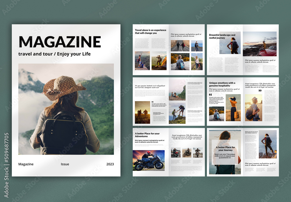 Magazine Layout Stock Template | Adobe Stock