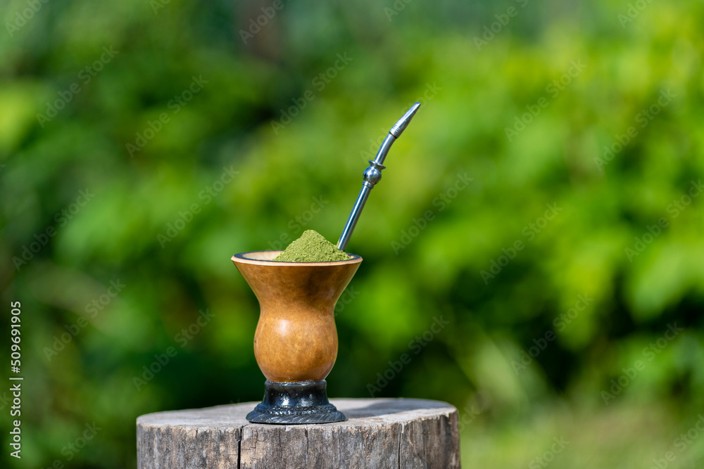 Chimarrão, a traditional Brazilian yerba mate tea. Herba mate ...