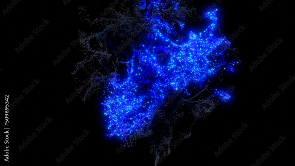 beautiful transform of object from particles in force field into ...