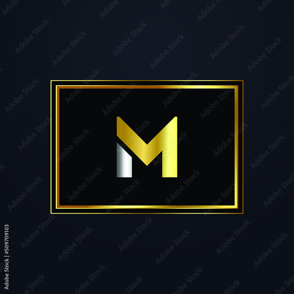 Premium luxury Vector elegant gold and silver font Letter M Template ...