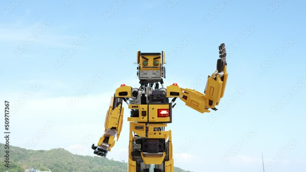 Cat robot for industry 4.0 3d render communication to people cybernetic ...