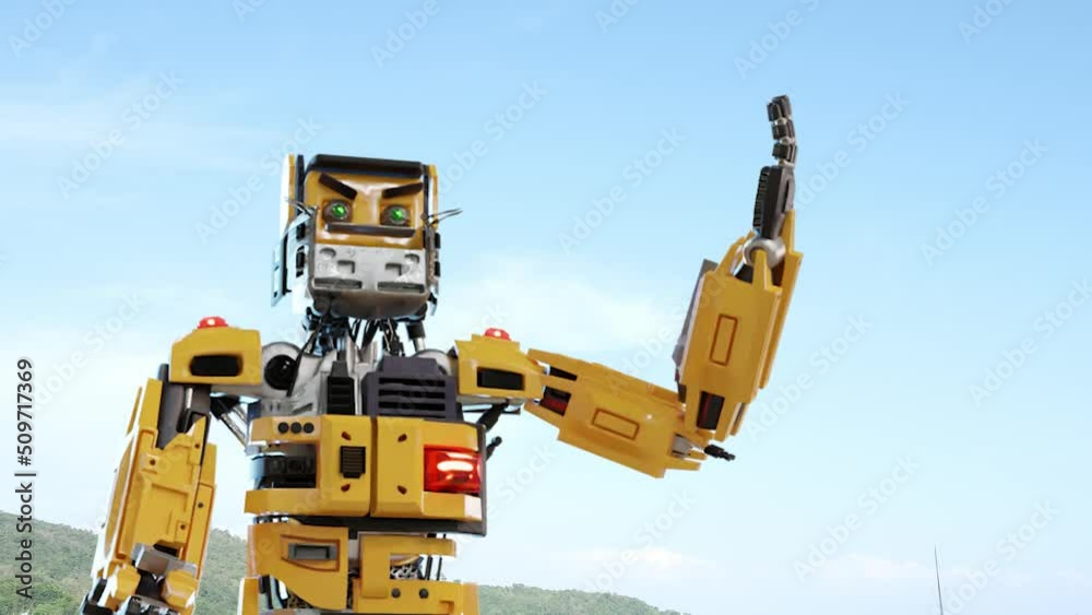 Cat robot for industry 4.0 3d render communication to people cybernetic ...