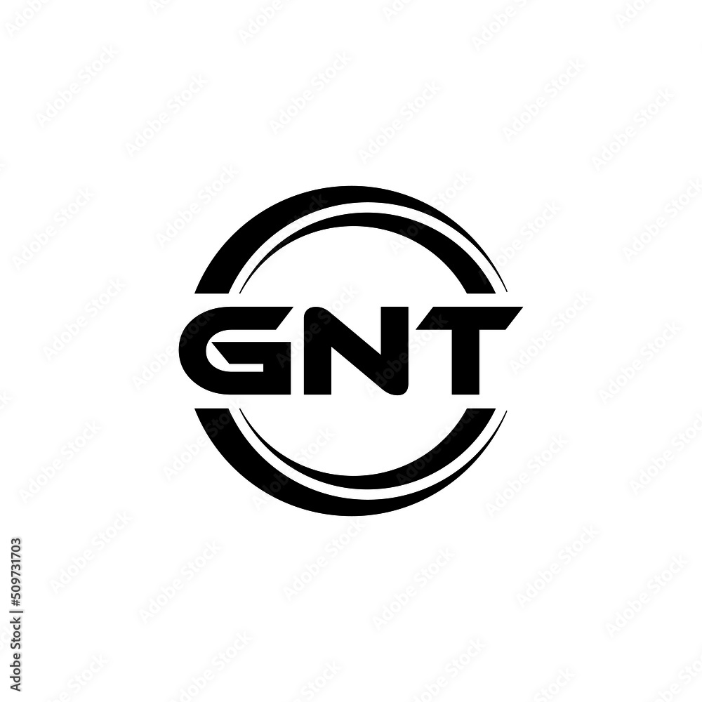 GNT letter logo design with white background in illustrator, vector ...