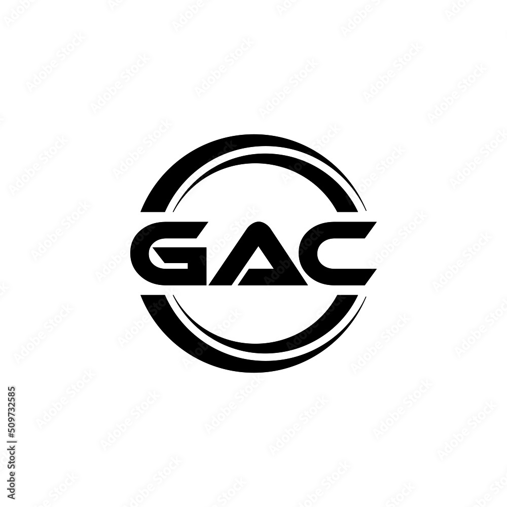 GAC letter logo design with white background in illustrator, vector ...