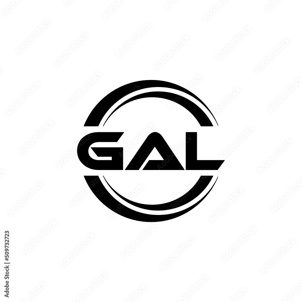 GAL letter logo design with white background in illustrator, vector ...
