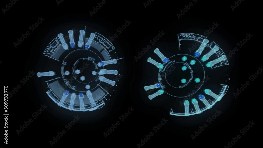 PNG Alpha.Circle HUD technological futuristic elements.Sci Fi circle ...