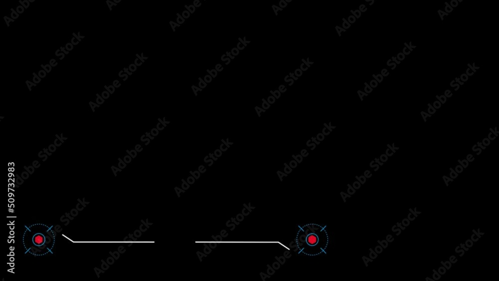 Vidéo Stock HUD technological template. Line Hud Elements with black ...