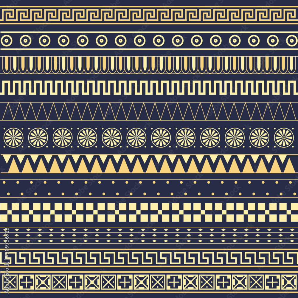 Traditional Ancient Greek Patterns / Ai Illustrator Vector Models Files ...