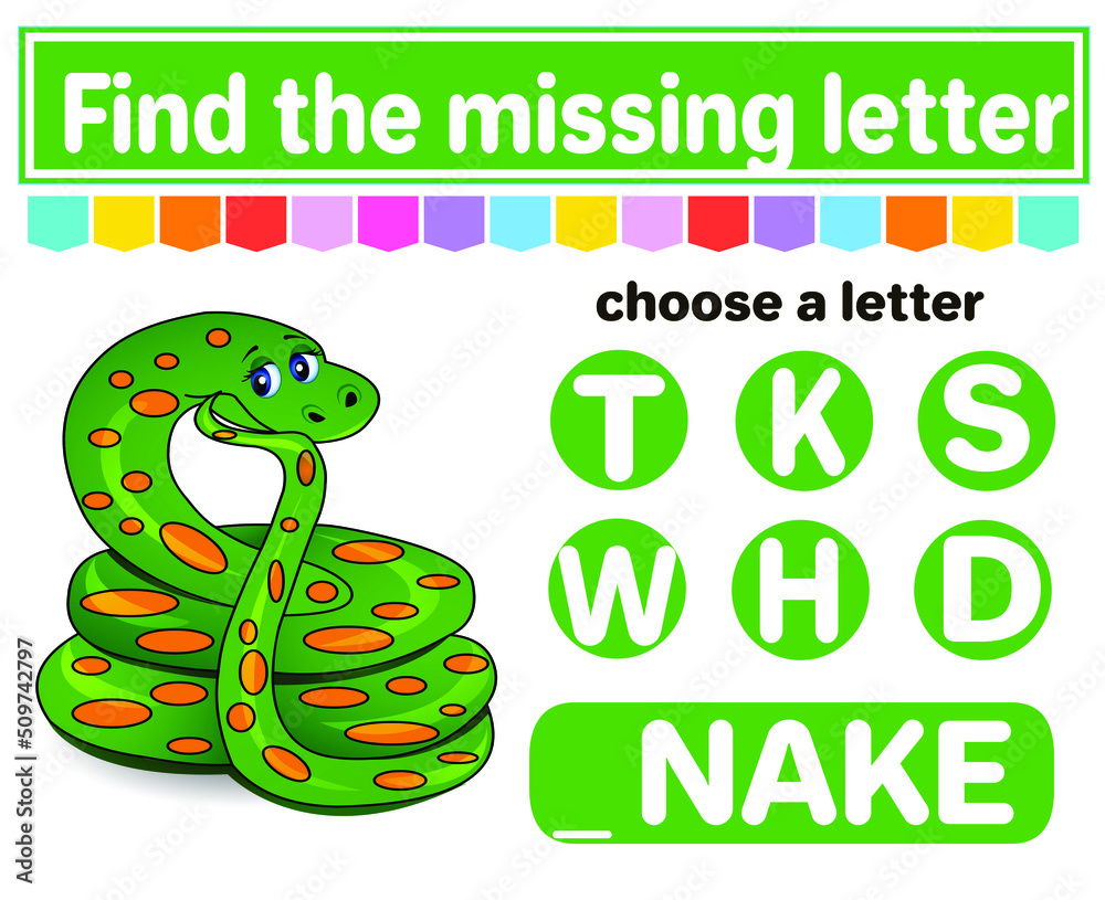 Vetor do Stock: Logic puzzle game. Learning words for kids. Find the ...