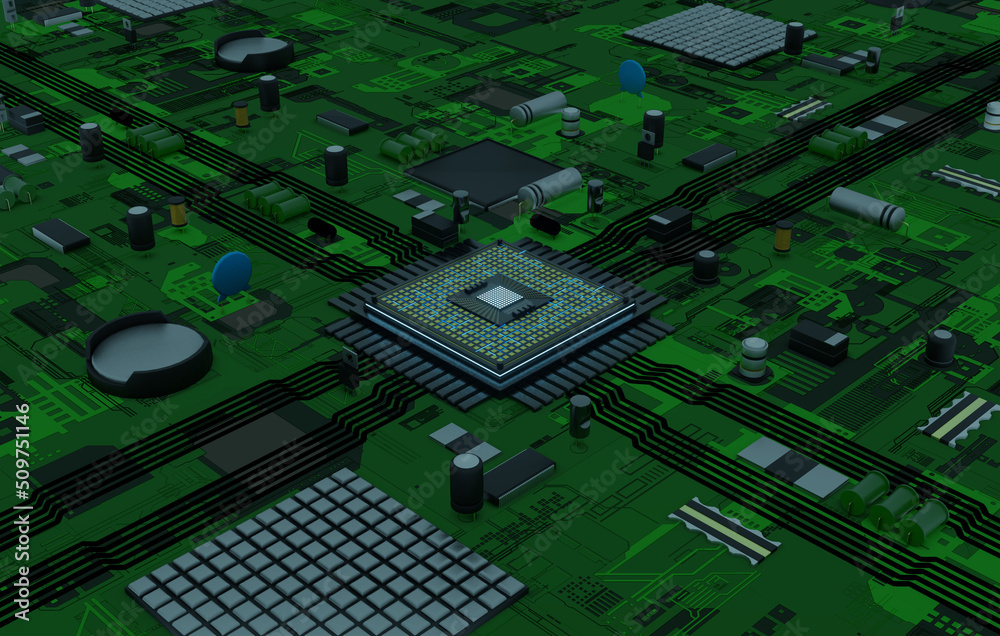 CPU processor circuit with data transmission and advanced engineering ...