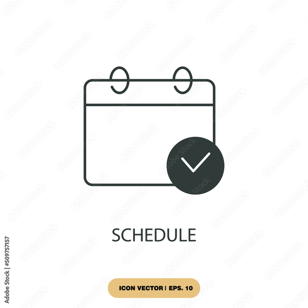 schedule icons symbol vector elements for infographic web Stock Vector ...