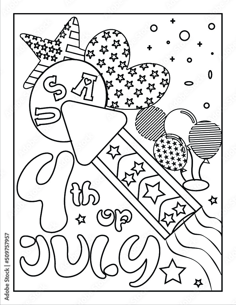 4th Of July Coloring Page