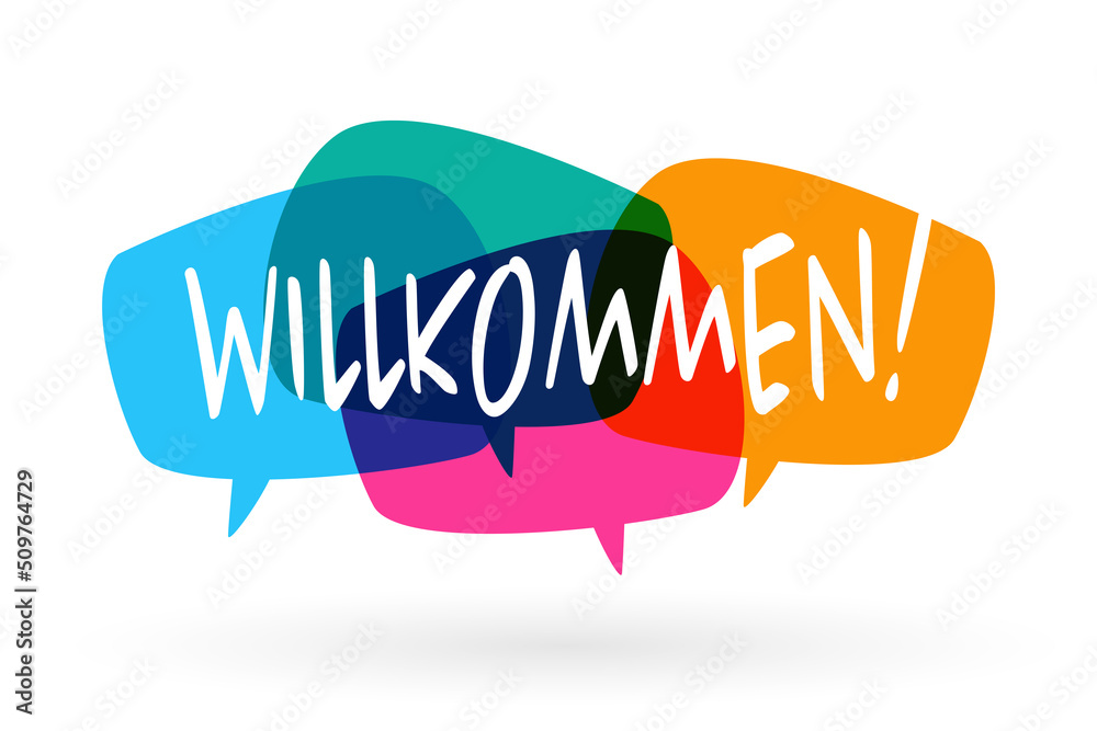 Willkommen Stock Vector | Adobe Stock