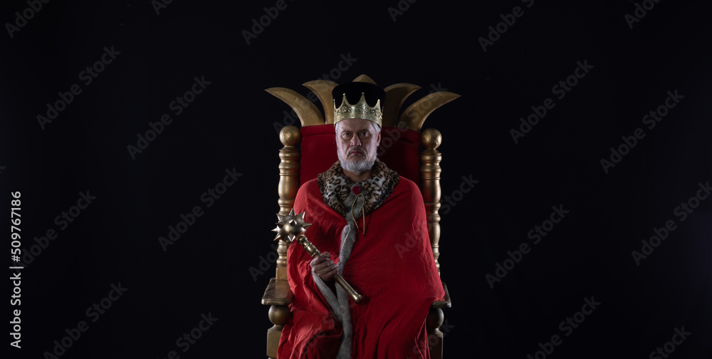 medieval king on the throne Stock Photo | Adobe Stock
