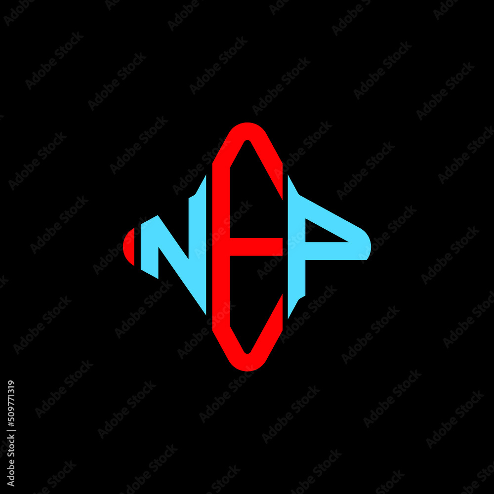 NEP letter logo creative design with vector graphic Stock Vector ...