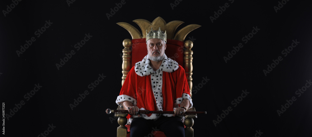 medieval king on the throne Stock Photo | Adobe Stock
