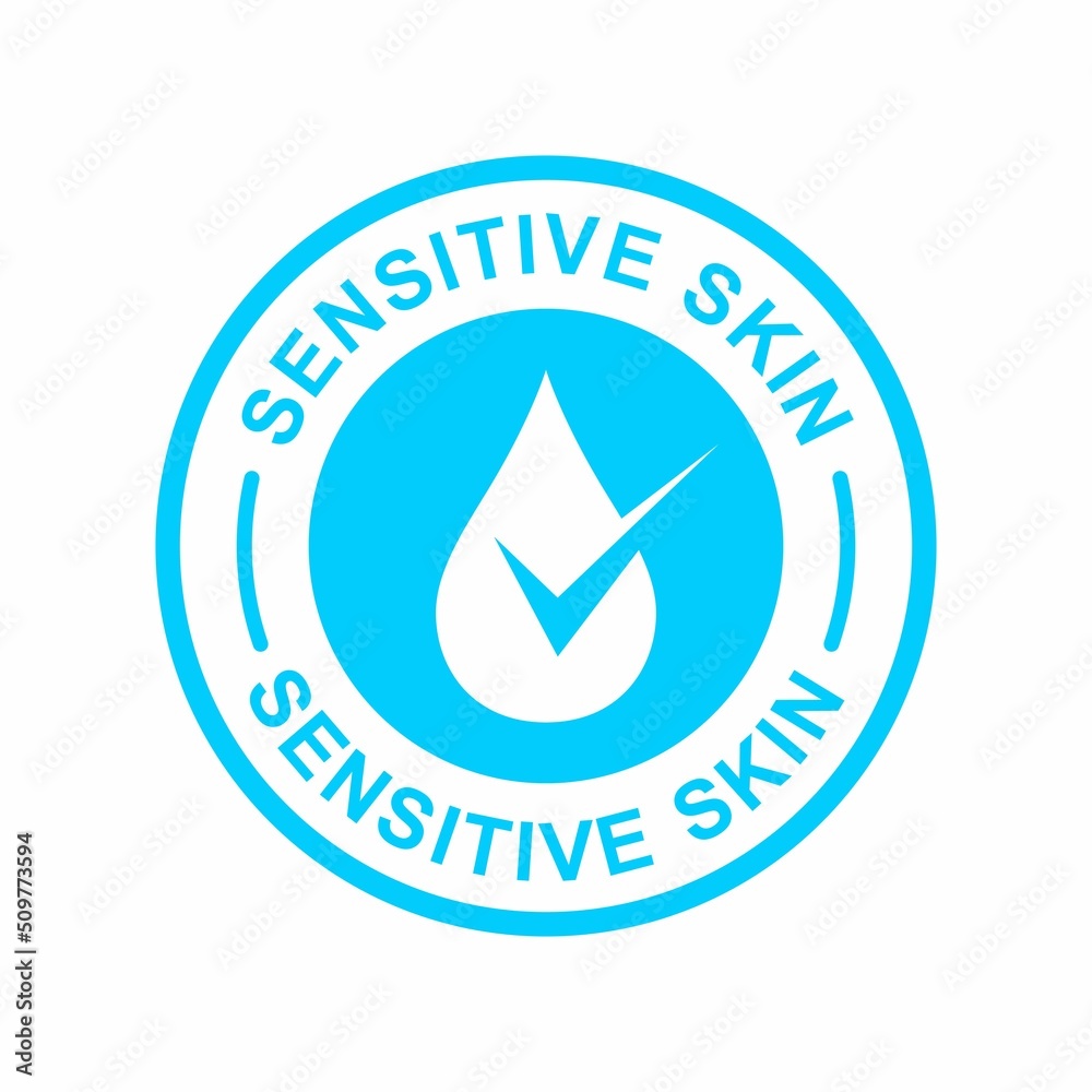 Sensitive skin logo badge design. Good for product label เวกเตอร์สต็อก | Adobe Stock