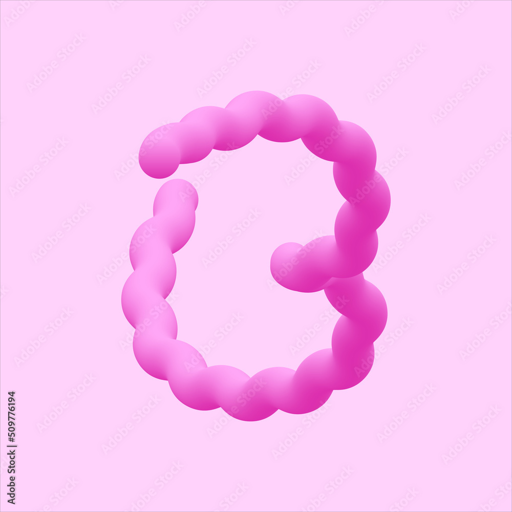 C letter pink cotton candy logo design. Vector shinny isolated font for ...