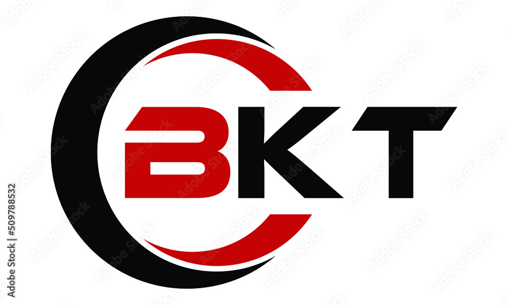 BKT swoosh three letter logo design vector template | monogram logo ...