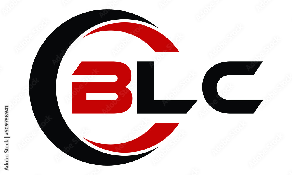 BLC swoosh three letter logo design vector template | monogram logo ...