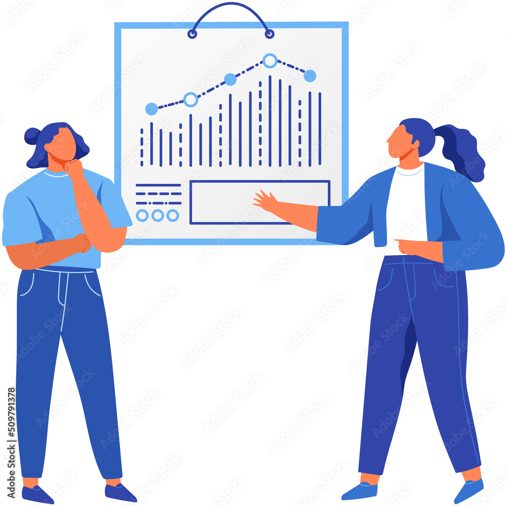 Infographic chart vector template. Annual statistics curve graph design ...