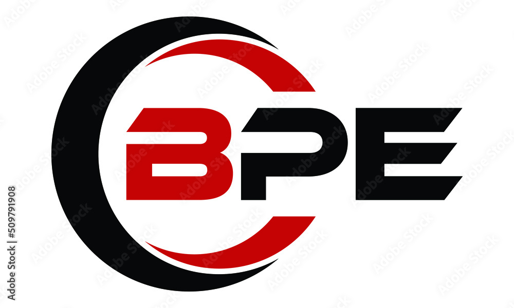 BPE swoosh three letter logo design vector template | monogram logo ...