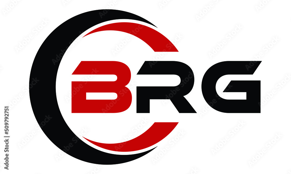 BRG swoosh three letter logo design vector template | monogram logo ...