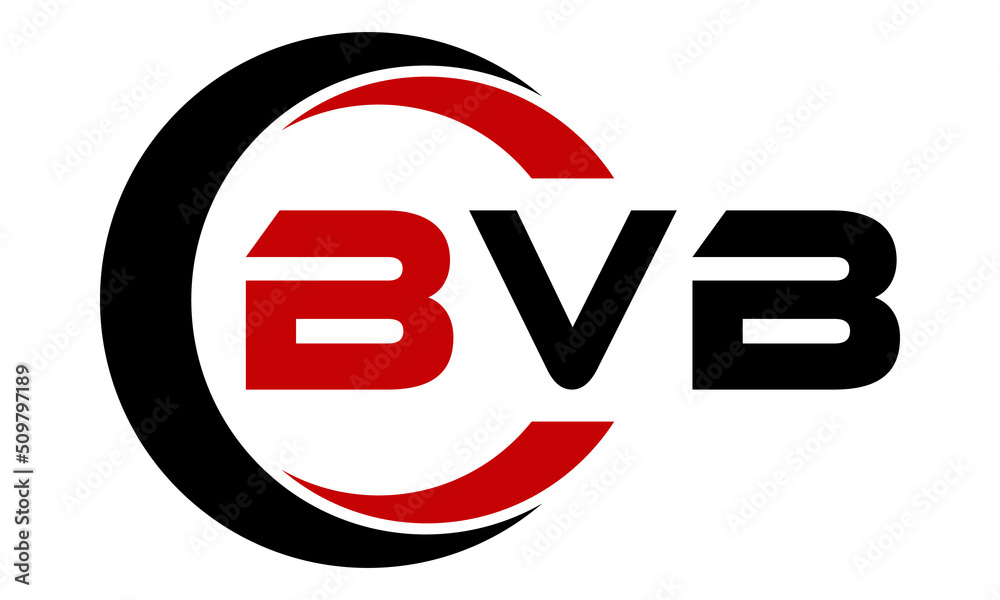 BVB swoosh three letter logo design vector template | monogram logo ...
