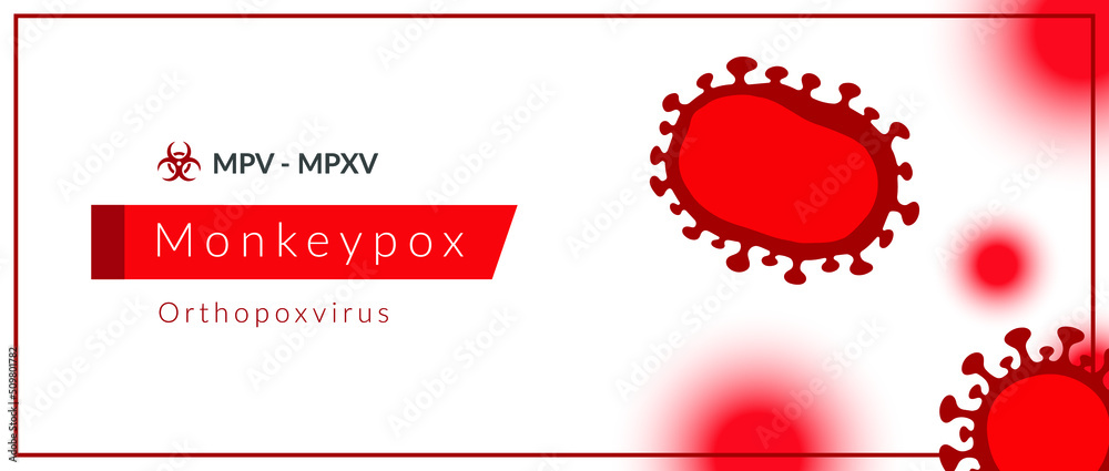 Monkeypox virus banner for awareness and alert against disease spread ...