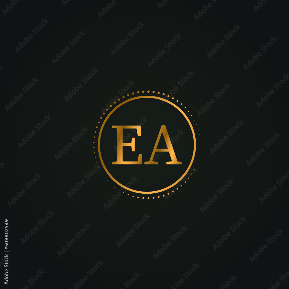 EA letter design for logo and icon.EA monogram logo.vector illustration ...