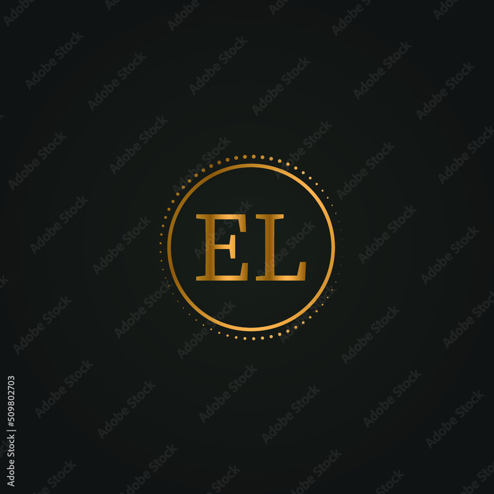 EL letter design for logo and icon.EL monogram logo.vector illustration ...