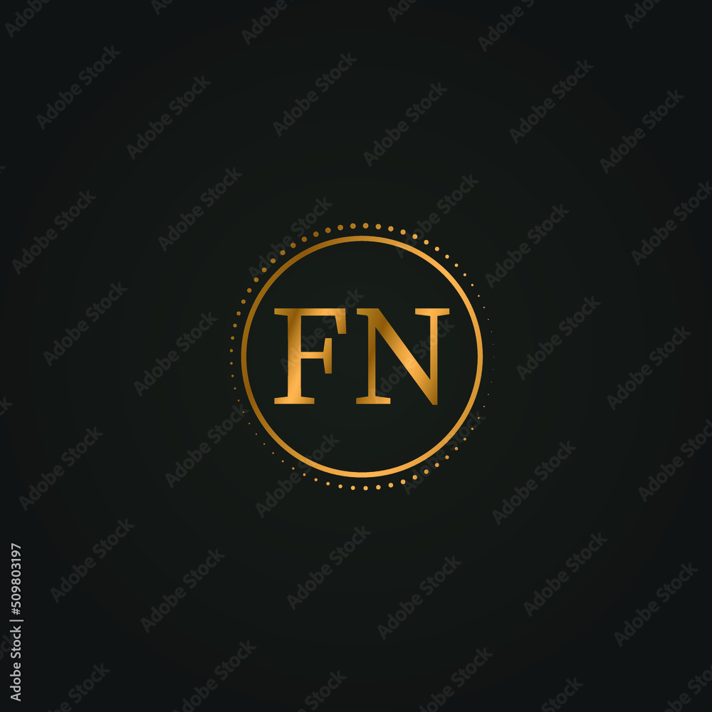 FN letter design for logo and icon.FN monogram logo.vector illustration ...