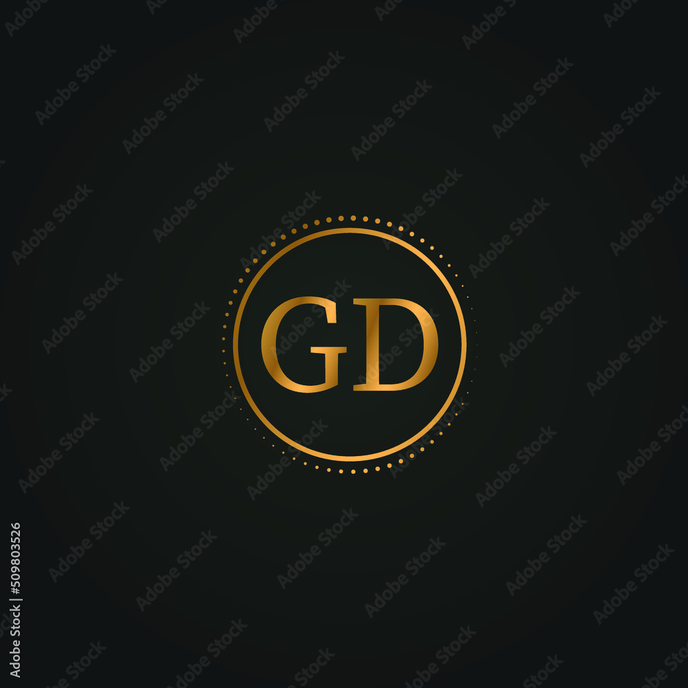 GD letter design for logo and icon.GD monogram logo.vector illustration ...