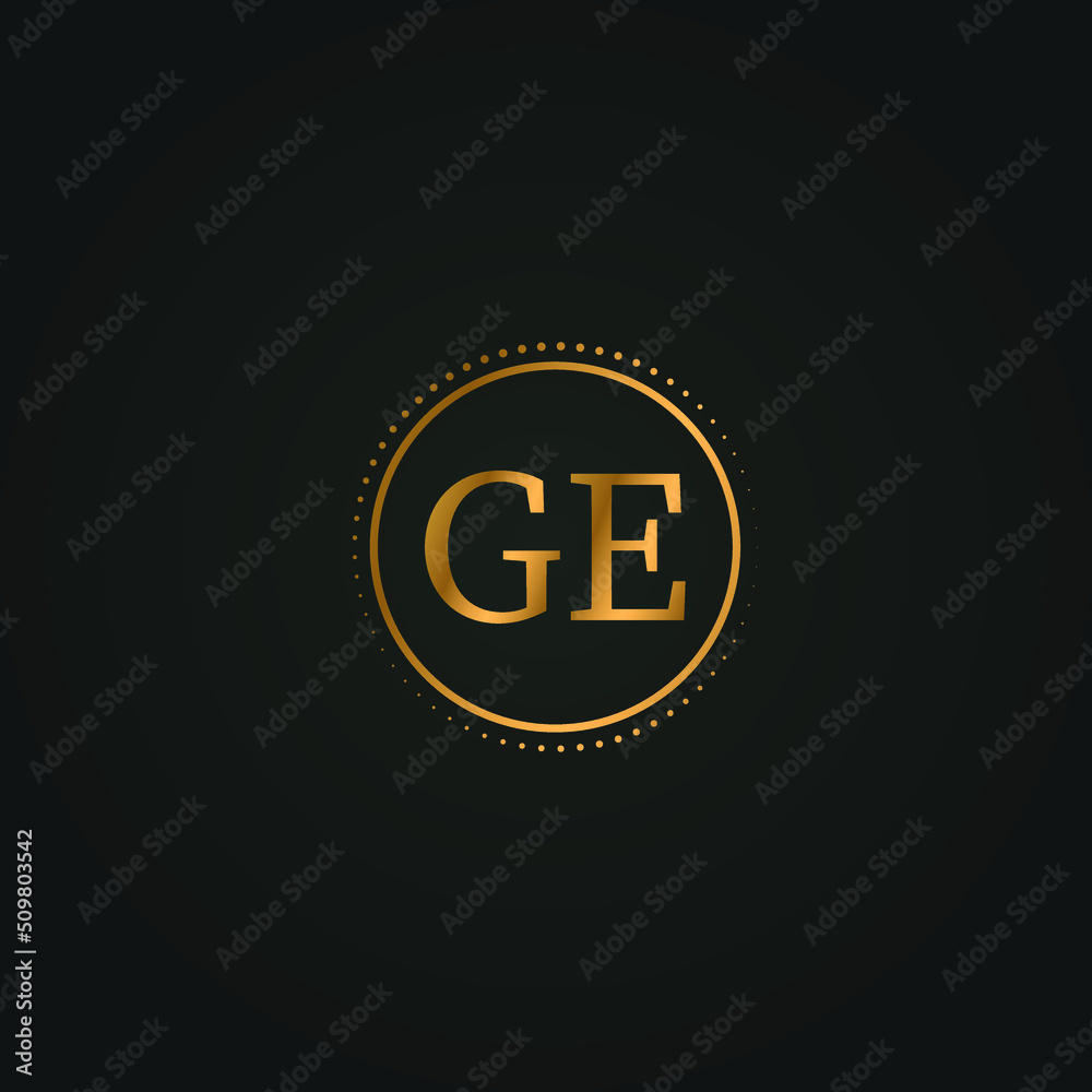 GE letter design for logo and icon.GE monogram logo.vector illustration ...
