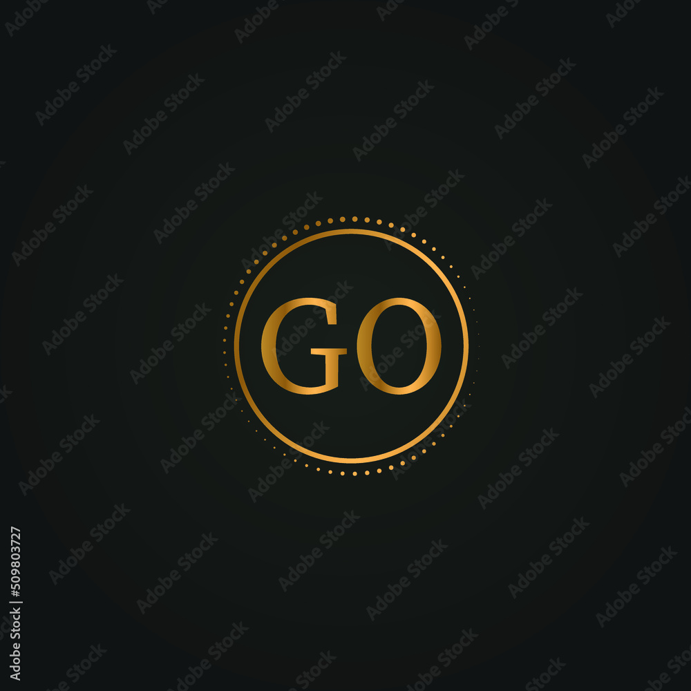 GO letter design for logo and icon.GO monogram logo.vector illustration ...