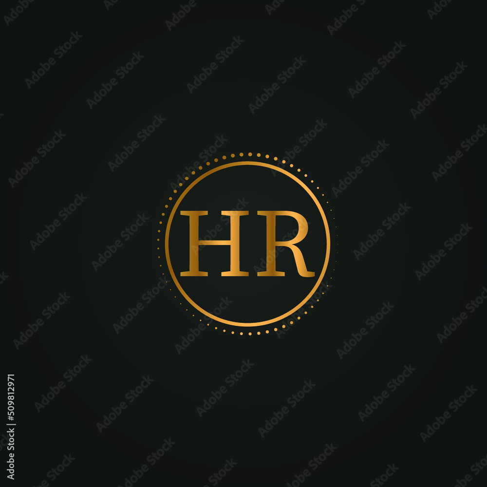 HR letter design for logo and icon.HR monogram logo.vector illustration ...
