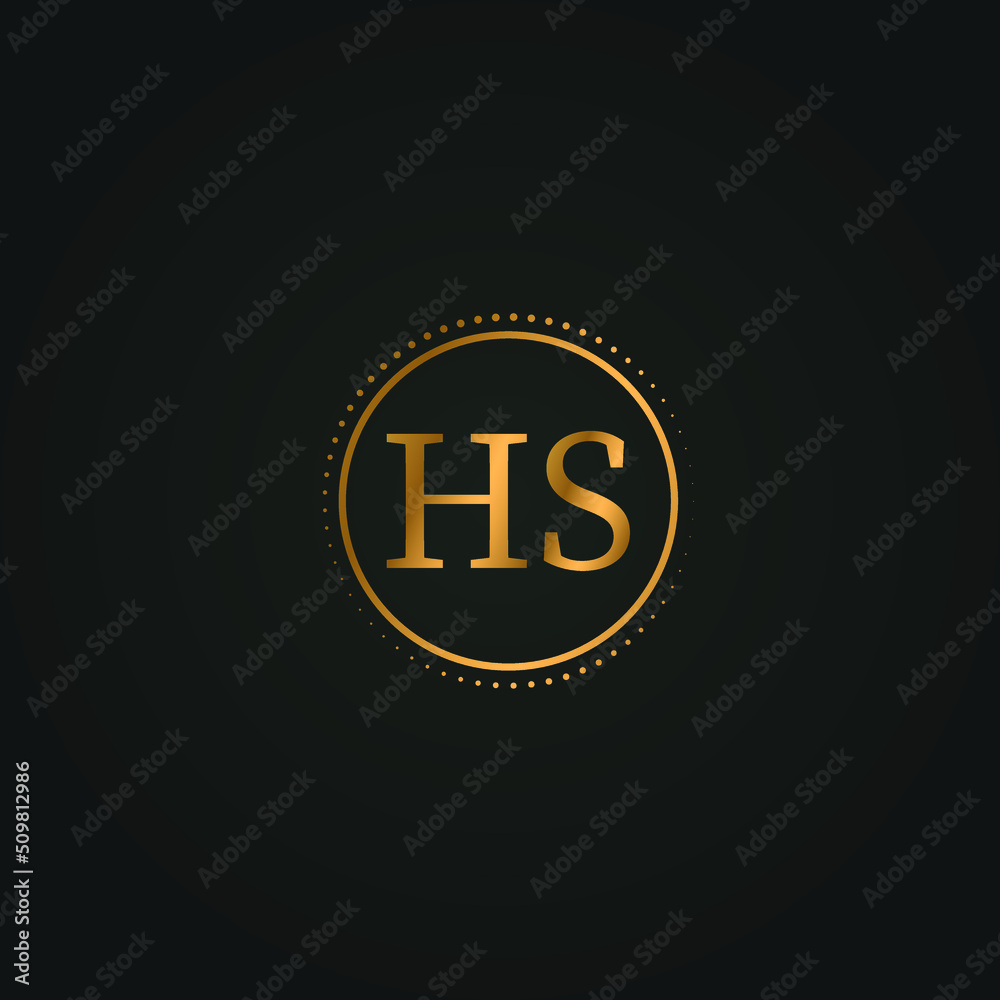 HS letter design for logo and icon.HS monogram logo.vector illustration ...